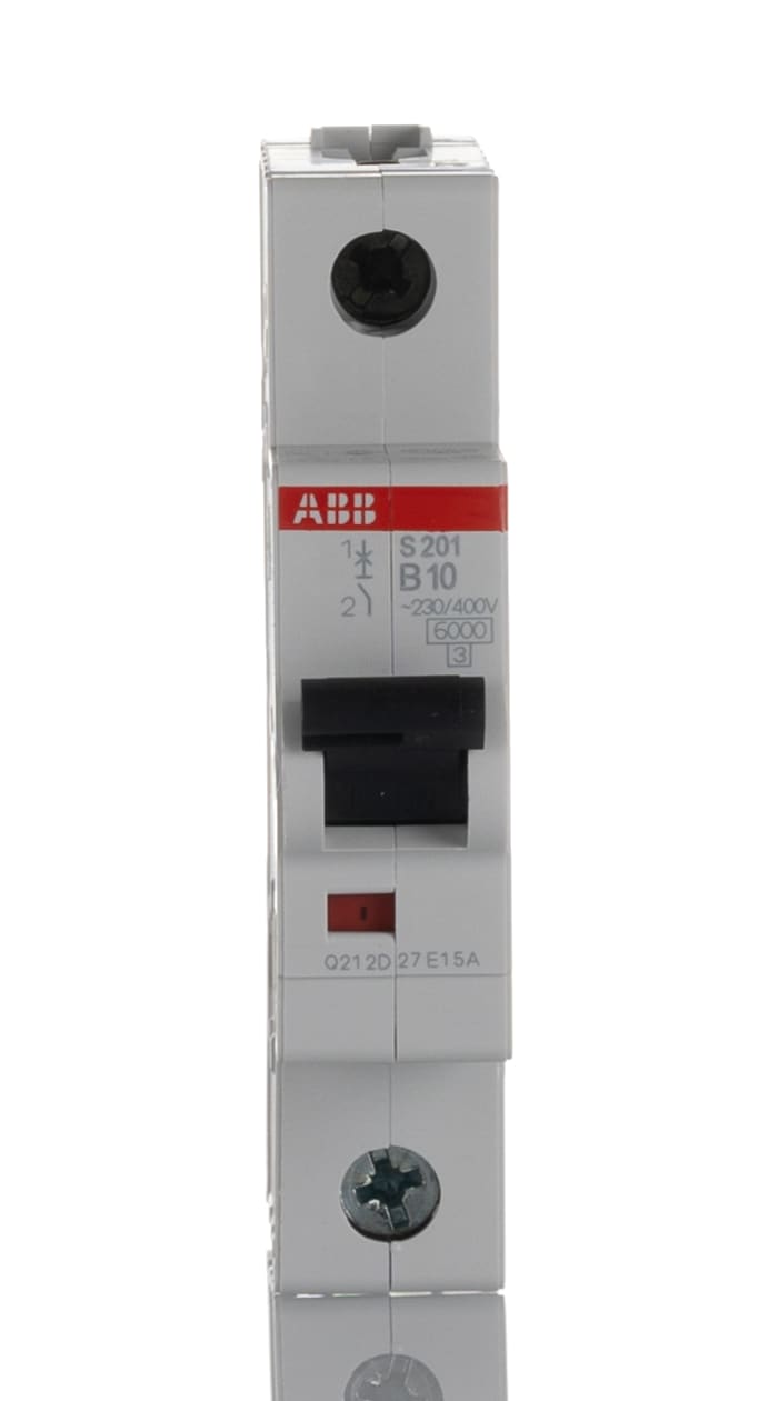 2CDS251001R0105 S201 B 10A - 10 KA ABB | ABB System Pro M Compact S200 MCB, 1P, 10A Curve B, 230 ...