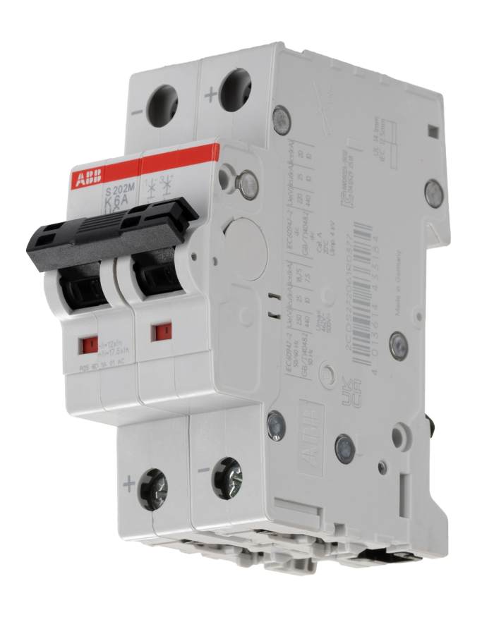 2CDS272061R0377 S202 MUC K 6A 10 KA ABB | ABB System Pro M Compact S200MUC MCB, 2P, 6A Curve K ...