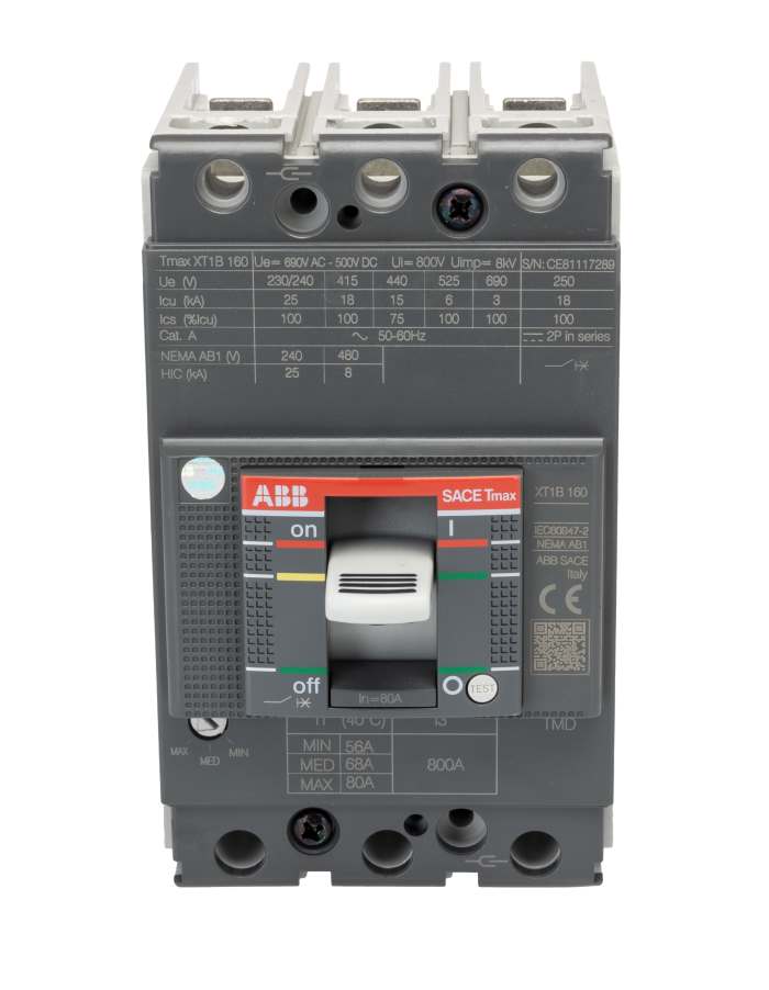 1SDA066806R1 XT1B 160 TMD 80A FF ABB | ABB, SACE Tmax XT, XT1B Molded ...