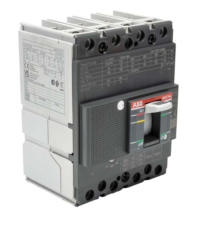 1SDA066818R1 XT1B 160 TMD 100A FF ABB | ABB, SACE Tmax XT MCCB Molded Case Circuit Breaker 4P ...