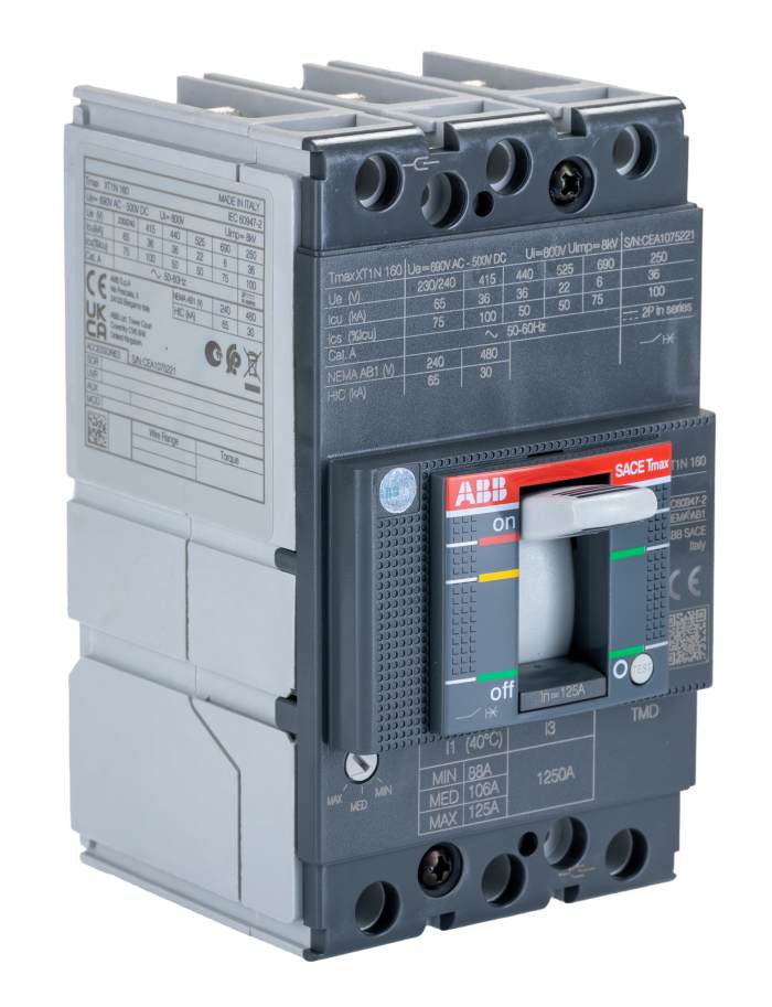 1SDA067417R1 XT1N 160 TMD 125A FF ABB | ABB, SACE Tmax XT, XT1N Molded ...