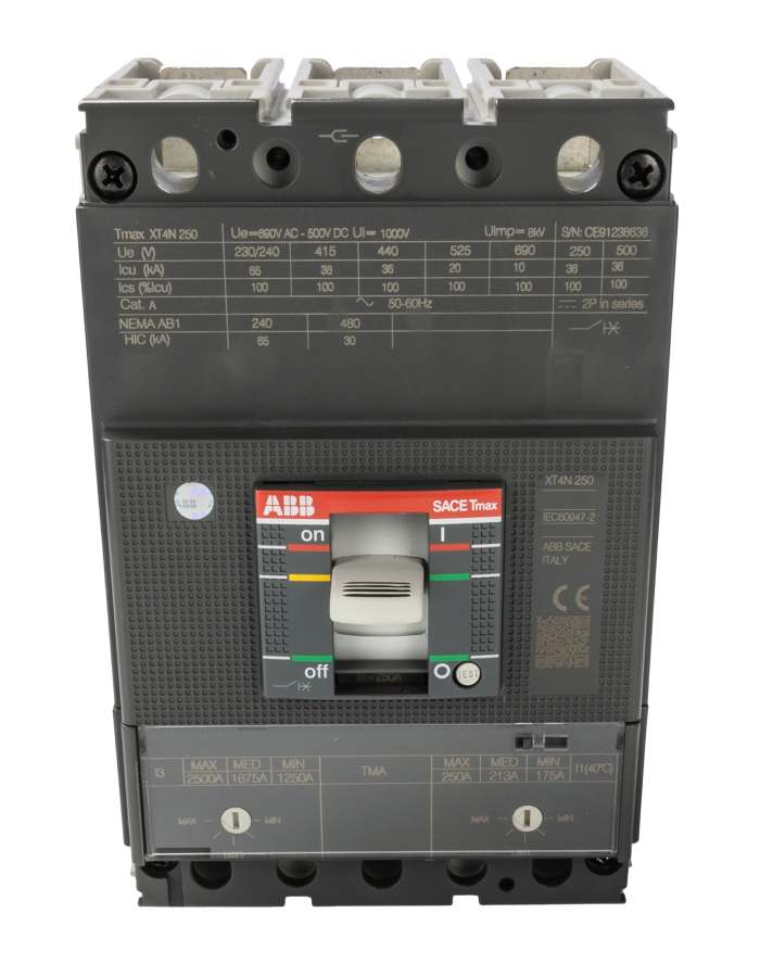 1SDA068092R1 XT4N 250 TMA 250A FF ABB | ABB, SACE Tmax XT MCCB Molded Case Circuit Breaker 3P ...