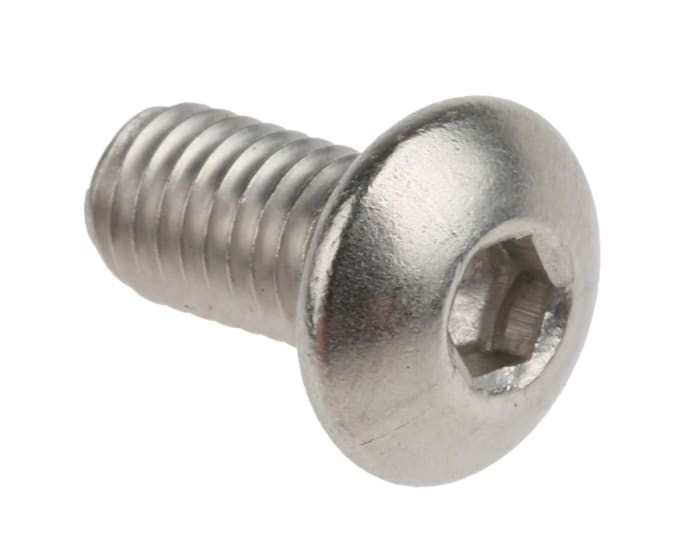 RS PRO | RS PRO Stainless Steel Hex Socket Button Screw, ISO 7380, M5 x 10mm | 232-8221 | RS