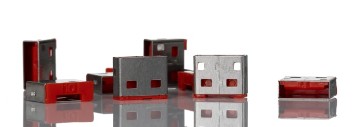 RS PRO | RS PRO Straight, Plug-In Mount, Plug Type A USB Port Blockers ...