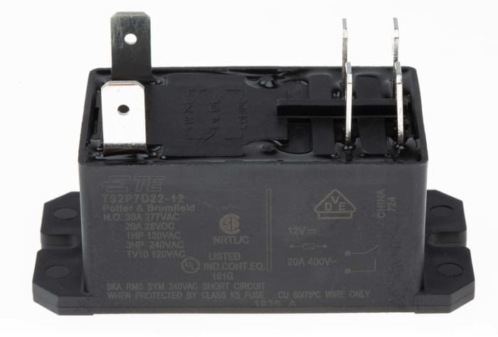 T92P7D22-12 6-1393211-9 TE Connectivity | Relé de potencia sin ...