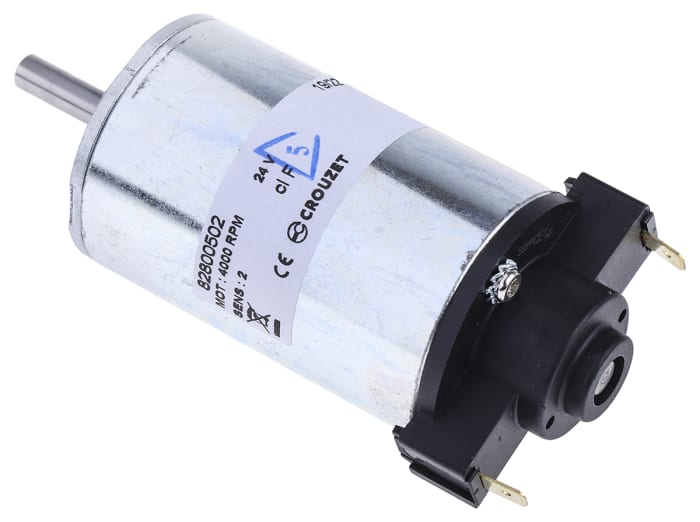 82800502 Crouzet | Crouzet Brushed DC Motor, 22 W, 24 V dc, 70 mNm ...