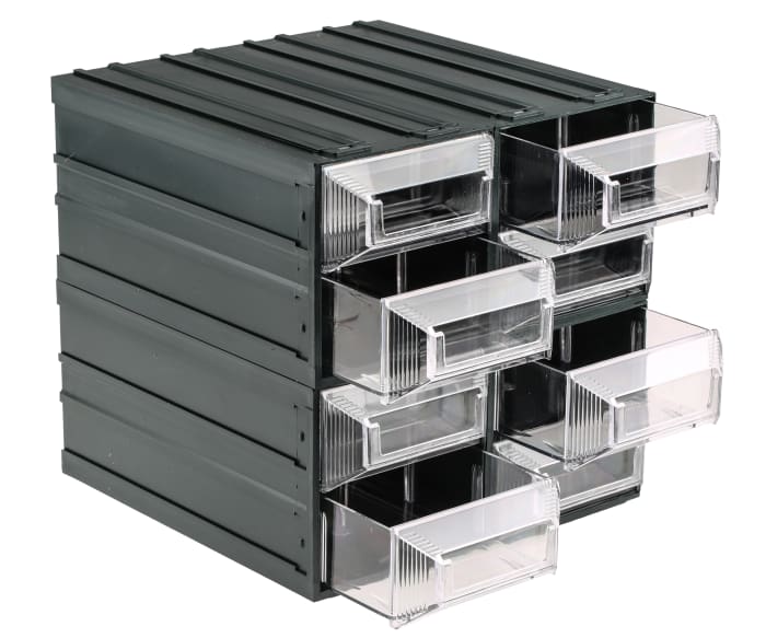 RS PRO | RS PRO 8 Drawer Storage Unit, Plastic, 208mm x 208mm x 222mm ...
