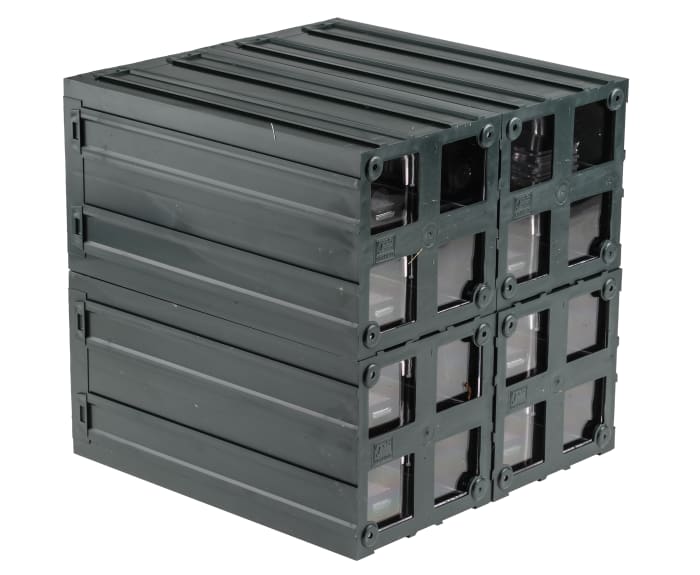 RS PRO | RS PRO 8 Drawer Storage Unit, Plastic, 208mm x 208mm x 222mm ...