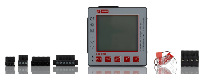 RS PRO | RS PRO 1, 3 Phase Backlit Energy Meter, Type Energy Meter | 236-9299 | RS