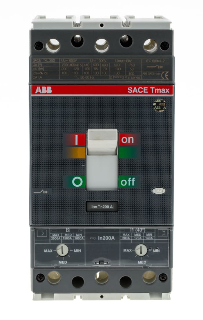 1SDA054232R1 T4L250 FF TMA 200A ABB | ABB, Tmax MCCB | 237-5958 | RS