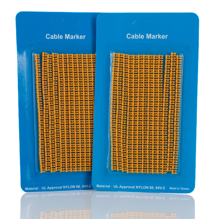 RS PRO | RS PRO Clip On Cable Markers, assorted colours, Pre-printed "0 ...