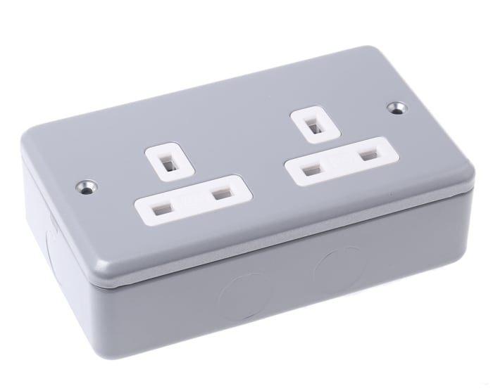K850 ALM MK Electric | MK Electric Grey 2 Gang Plug Socket, 13A, Type G ... K850 ALM MK Electric | MK Electric Grey 2 Gang Plug Socket, 13A, Type G ...