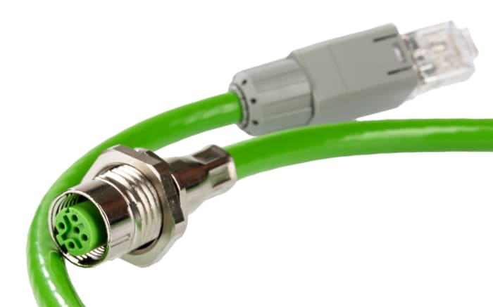 1404367 Phoenix Contact | Phoenix Contact, 0.5m Cat5e, Green M12 to ...