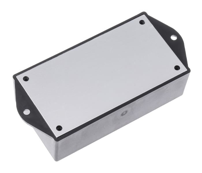 Pactec | Pactec Black ABS Enclosure, Flanged, Black Lid, 143.76 x 65.53 ...