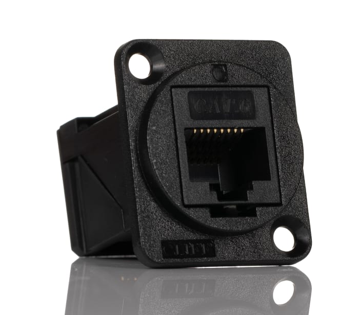 RS PRO | RS PRO Single-Port RJ45 Female Feedthrough Ethernet Connector ...