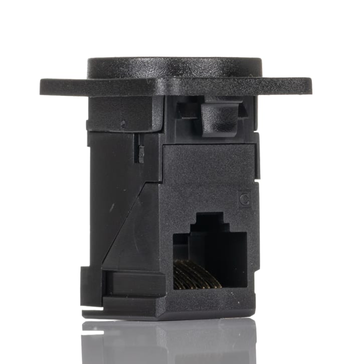 RS PRO | RS PRO Single-Port RJ45 Female Feedthrough Ethernet Connector ...