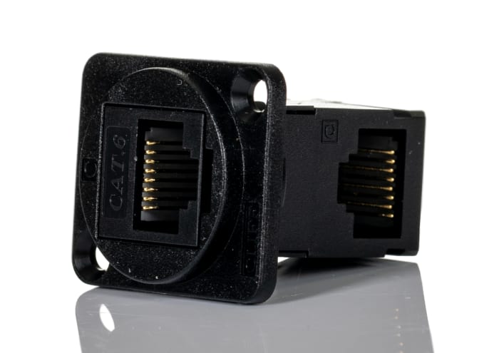 RS PRO | RS PRO Single-Port RJ45 Female Feedthrough Ethernet Connector ...