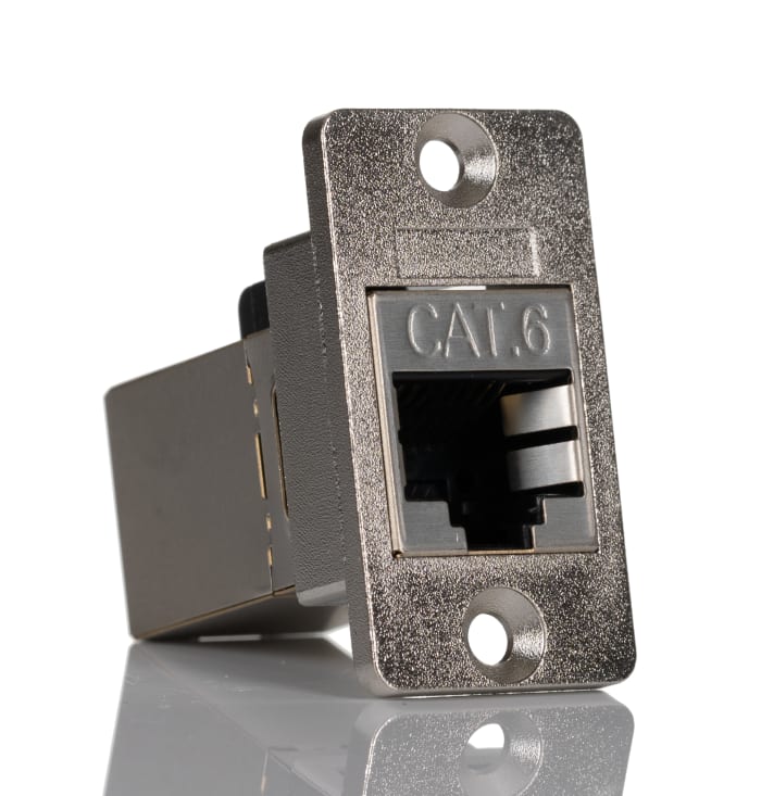 RS PRO | RS PRO Single-Port RJ45 Female Feedthrough Ethernet Connector ...