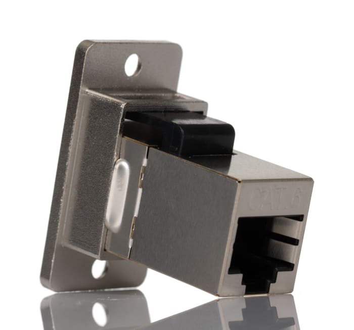 RS PRO | RS PRO Single-Port RJ45 Female Feedthrough Ethernet Connector ...