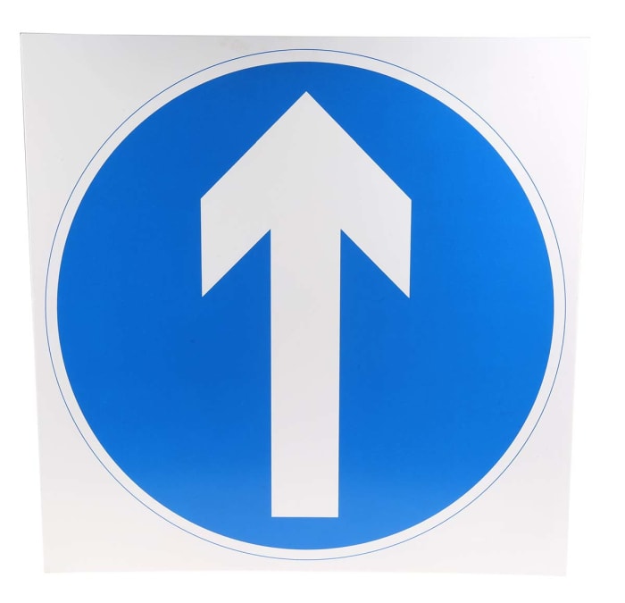 RS PRO | RS PRO Plastic Right Arrow Road Traffic Sign, H450 mm W450mm ...