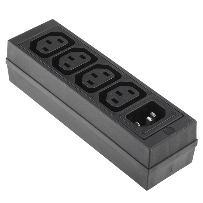 4747 Schurter | Schurter IEC C13 4 Gang Cable Trunking Power Block, 250 ...
