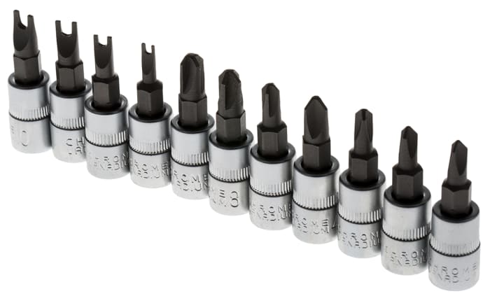 RS PRO | RS PRO 11-Piece 1/4 in Bit Socket Set , Spanner Bit; Star Bit ...