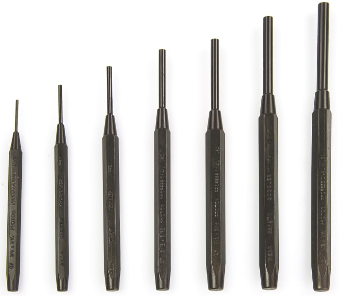 47A Stanley | Stanley 7-Piece Punch Set, Pin Punch, 1/4 → 1/8 in Shank ...