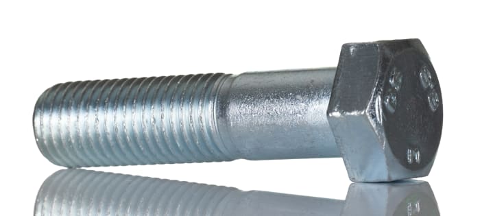 RS PRO | Perno hexagonal Galvanizado brillante, Acero, M16 x 65mm 2mm ...