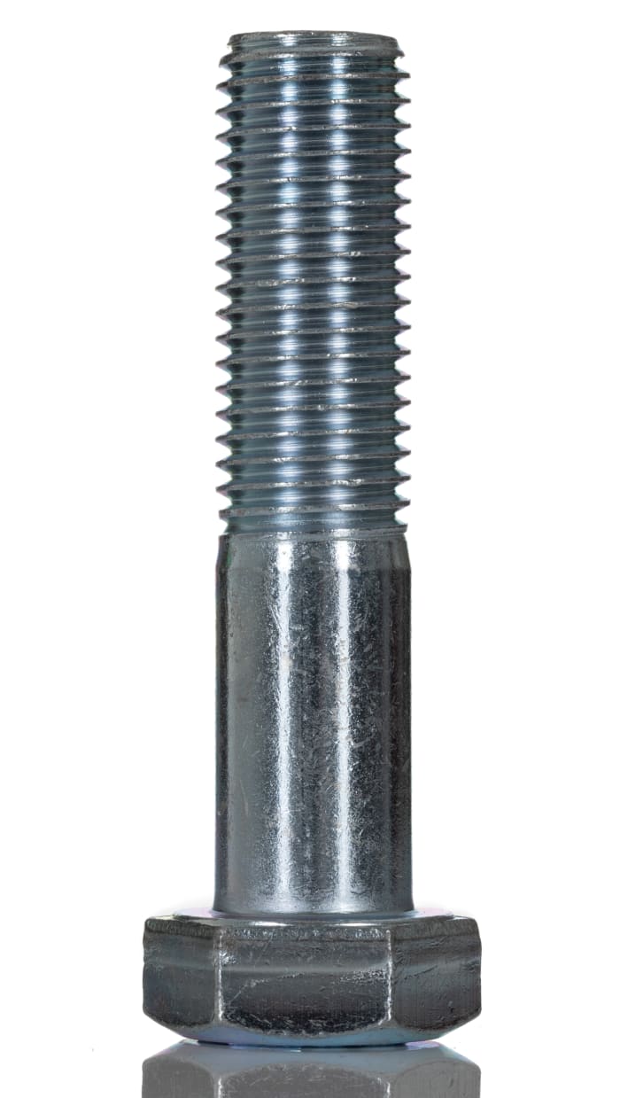 RS PRO | Perno hexagonal Galvanizado brillante, Acero, M16 x 70mm 2mm ...