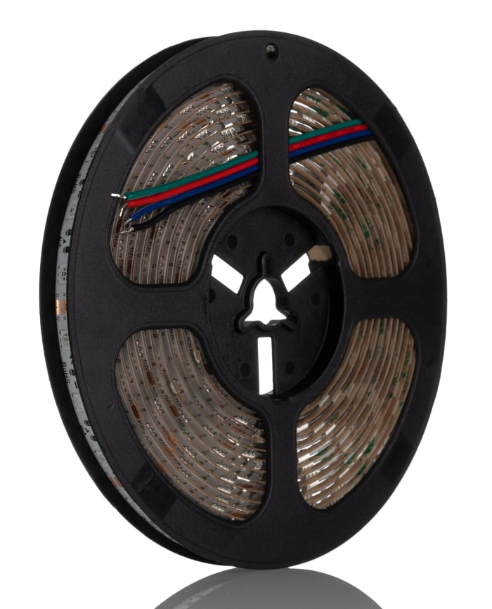 RS PRO | RS PRO 12V dc RGB LED Strip Light, 4000K Colour Temp, 5m ...
