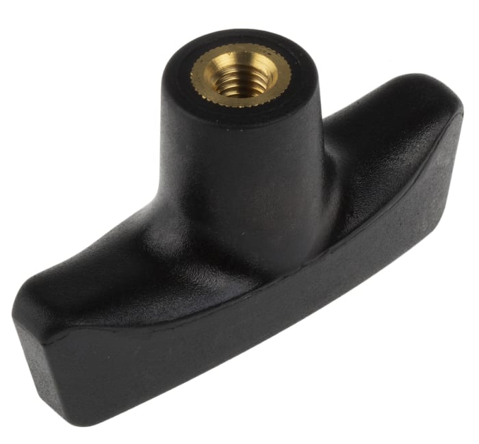 RS PRO | RS PRO Black 2-Arm Clamping Knob, M8, Threaded Hole | 267-0853 ...