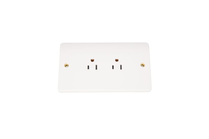 K2252 WHI MK Electric | MK Electric White 2 Gang Plug Socket, 15A, NEMA ...