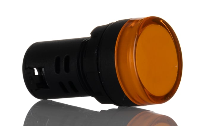 RS PRO | RS PRO, Panel Mount Yellow LED Pilot Light, 22mm Cutout, IP65 ...