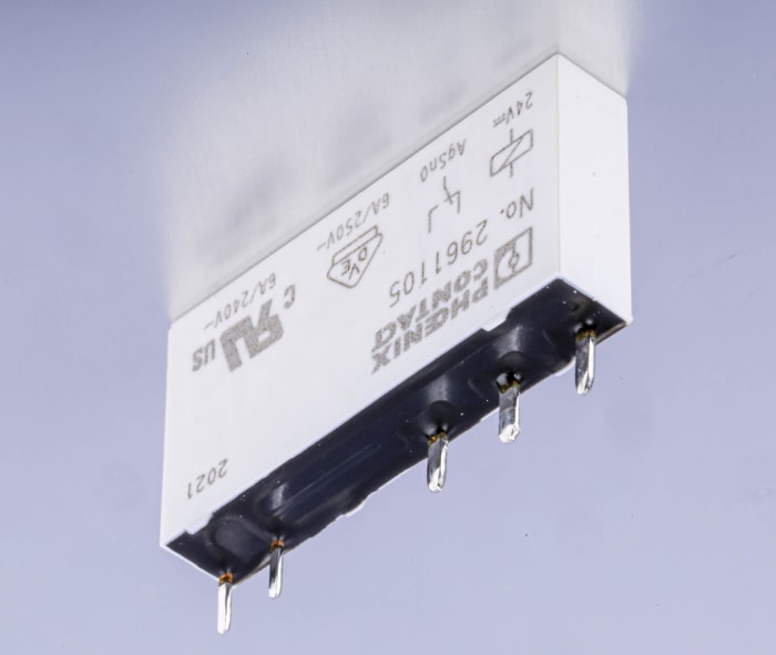 2961105 Phoenix Contact | Phoenix Contact PCB Mount Power Relay, 24V dc ...