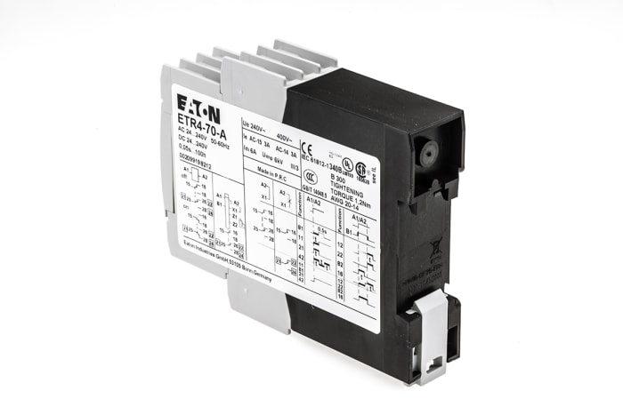 031888 ETR4-70-A Eaton | Eaton DIN Rail Mount Timer Relay, 24 → 240V ac ...