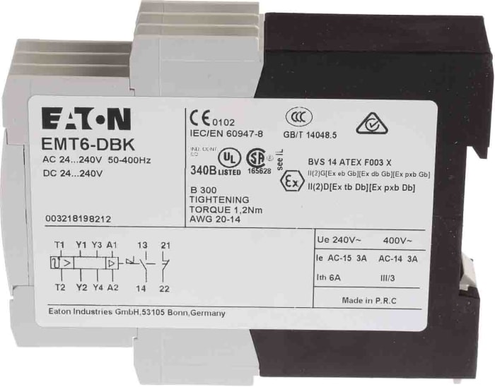 066168 EMT6-DBK Eaton | Relé de sobrecarga Eaton EMT, 1 NA + 1 NC, 24 → ...