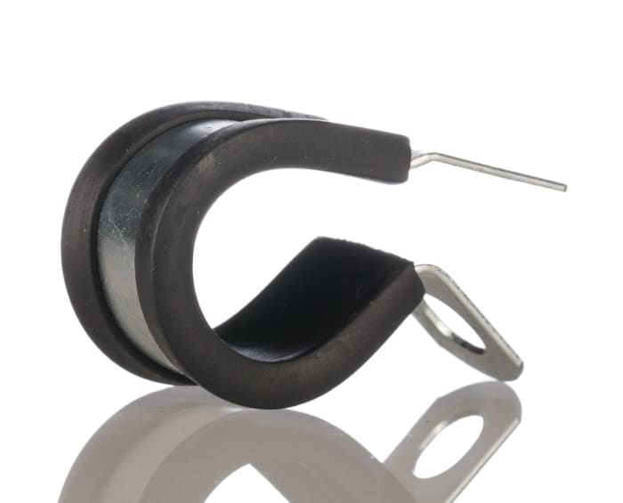 PCSR13RS JCS | JCS 13 mm ID Black, Rubber, 304 Stainless Steel P-Clip ...