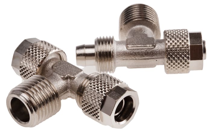 RS PRO | Male taper branch tee adaptor,1/4inx8mm | 299-4250 | RS