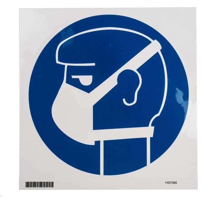 250134 Brady | Brady PET Mandatory Mask Sign With Pictogram Only Text ...