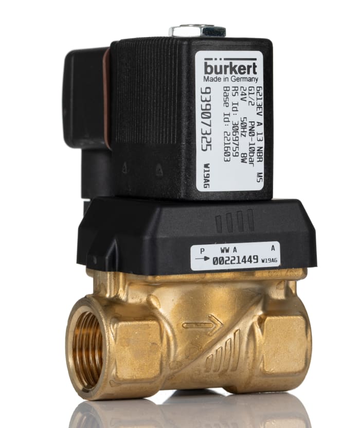 221603 Burkert | Burkert Solenoid Valve 221603, 2 port(s) , NC, 24 V ac ...