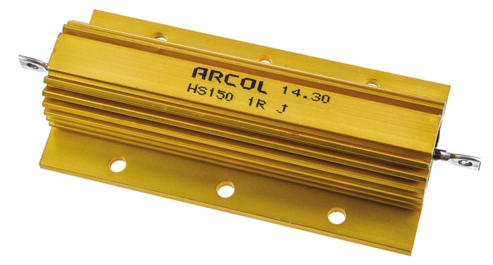 HS150 1R J Arcol | Arcol, 1Ω 150W Wire Wound Chassis Mount Resistor ...