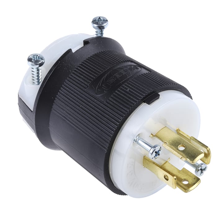 HBL2421 Hubbell | Hubbell USA Mains Plug, 20A Black, Cable Mount Nylon ...