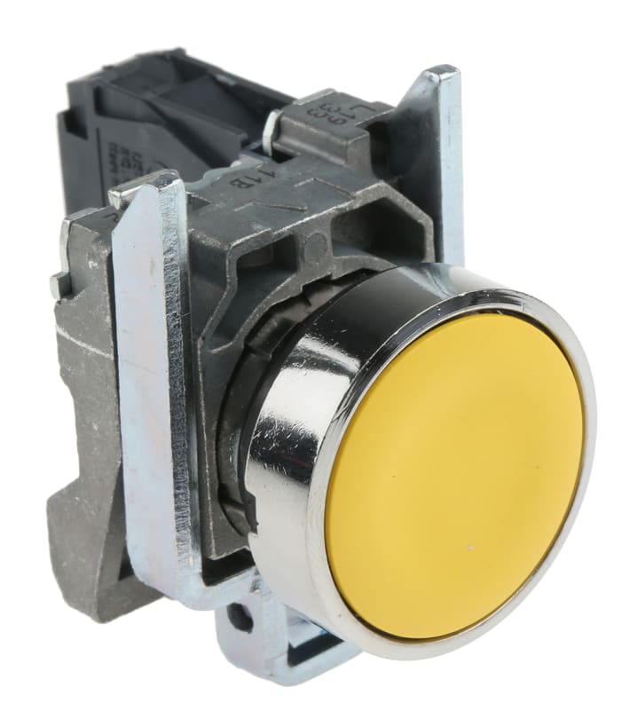 XB4BA51 Schneider Electric | Schneider Electric Harmony XB4 Series Push Button, Panel Mount ...