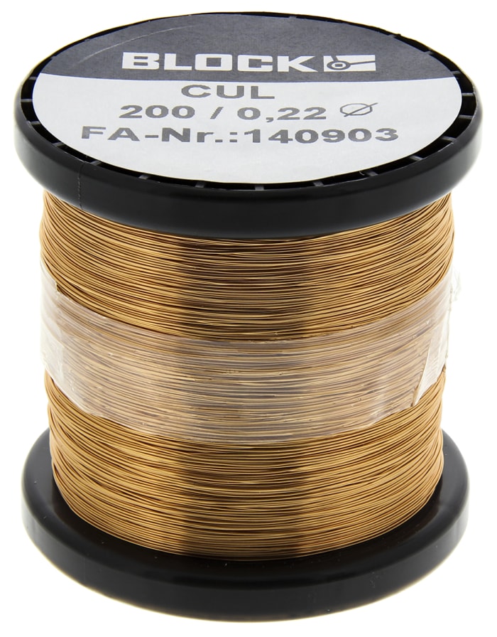 CUL200/0.22 Block | Block 0.22mm Enamelled Copper Wire, 31 AWG 429m ...