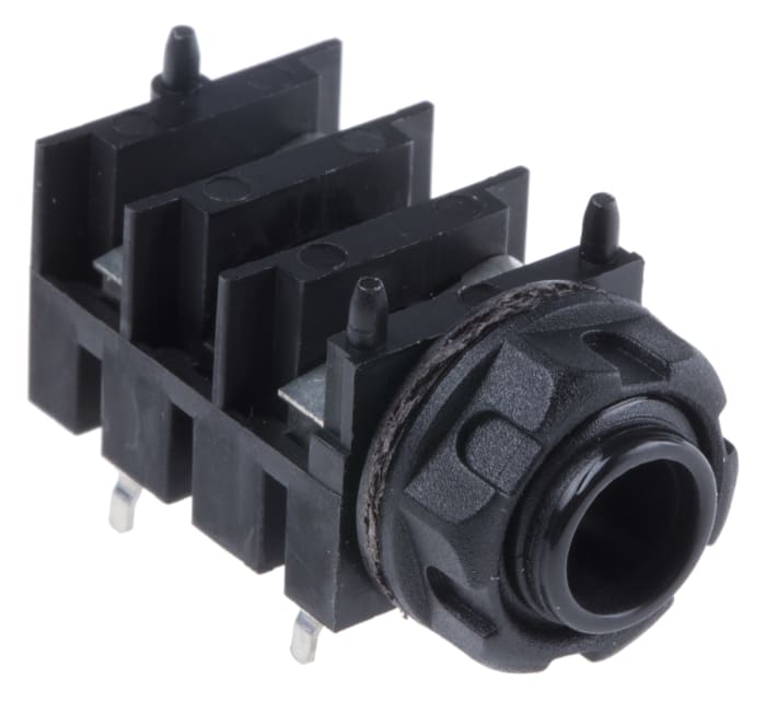 RS PRO | RS PRO Jack Connector 6.35 mm PCB Mount Stereo Socket, 2Pole ...