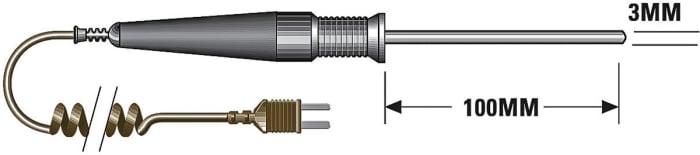 RS PRO | RS PRO T General Purpose Temperature Probe, 100mm Length, 3mm ...