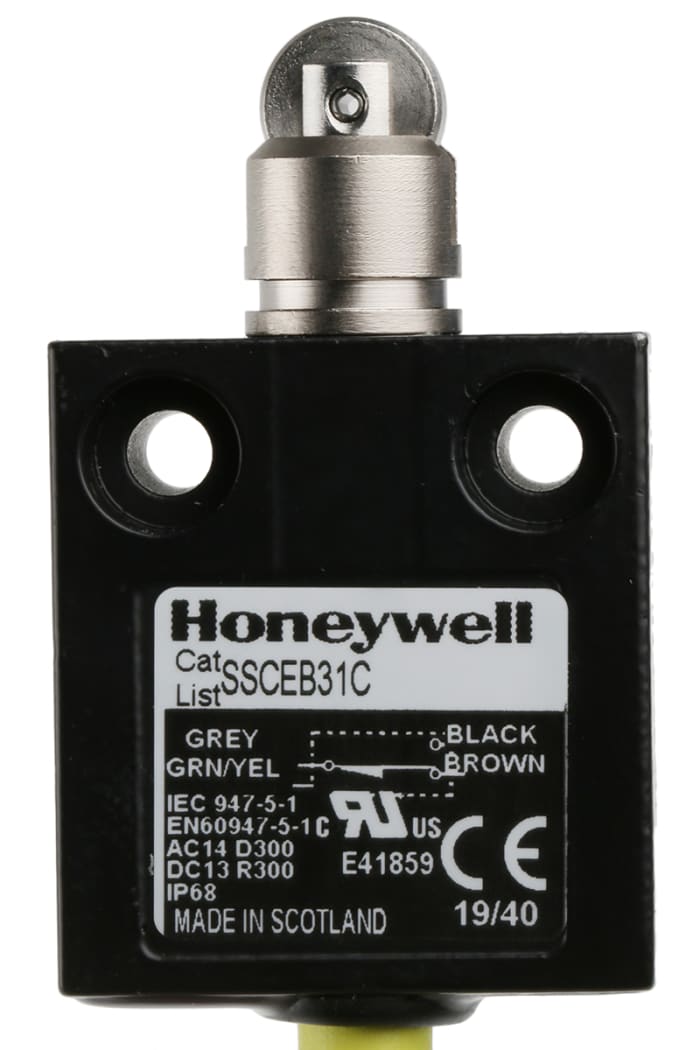 SSCEB31C Honeywell | Honeywell SSCE Series Plunger Limit Switch, NO/NC, IP68, SPDT, Die Cast ...