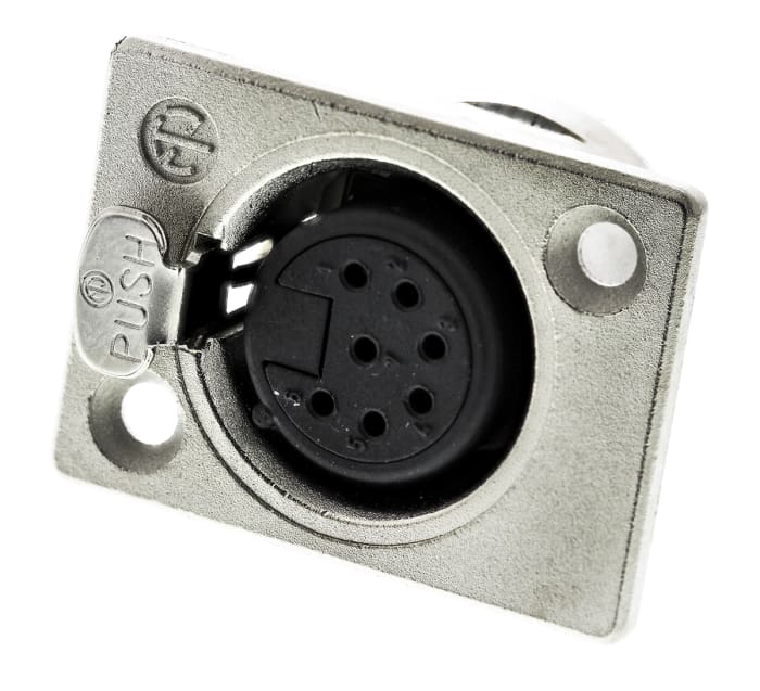 NC7FP-1 Neutrik | Neutrik Panel Mount XLR Connector, Female, 50 V, 7 ...