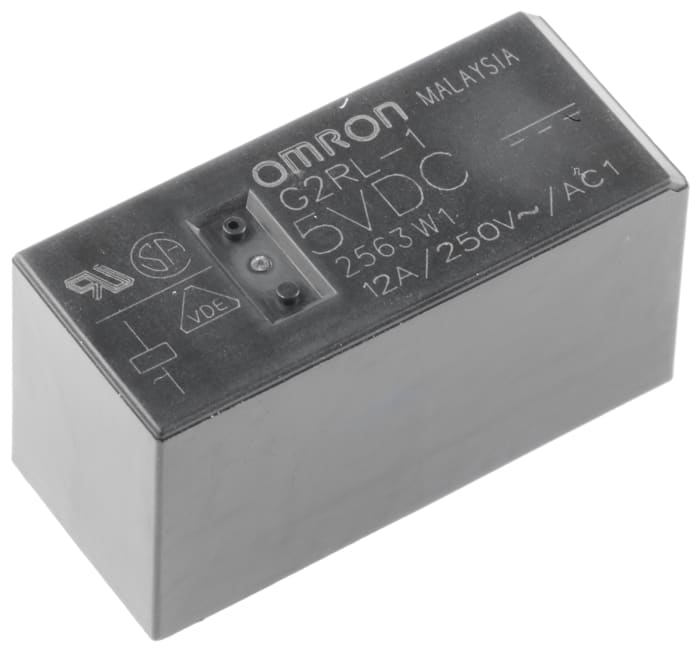 G2RL-1 DC5 Omron | Omron PCB Mount Power Relay, 5V dc Coil, 16A Switching Current, SPDT | 365 ...