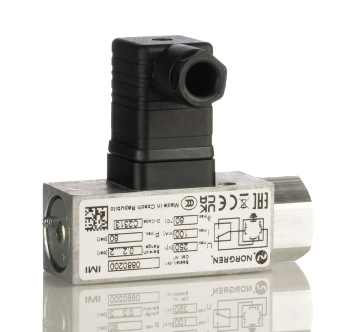 0880200000000000 Norgren | Norgren Pressure Switch, IP65 2 bar 80 °C ...